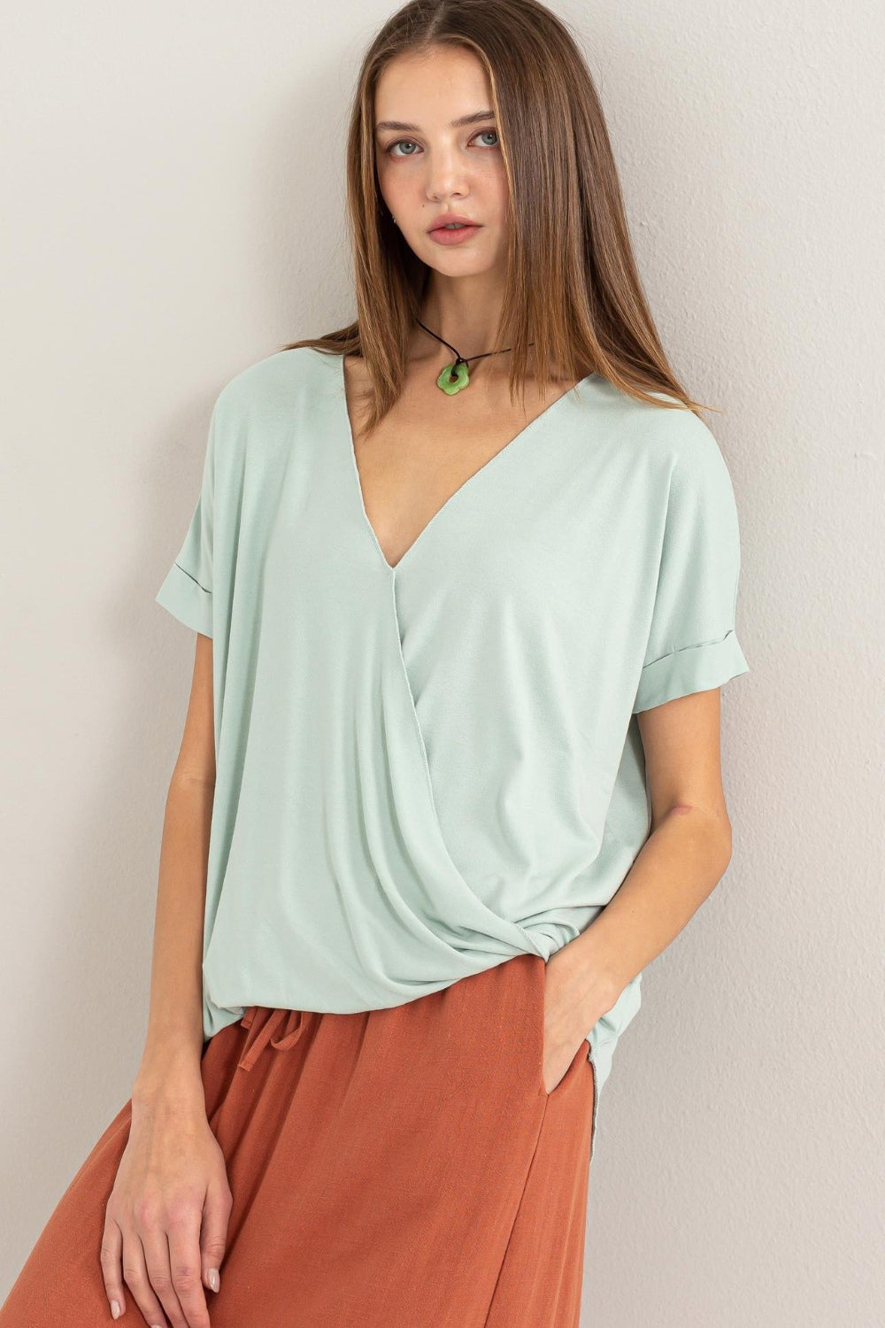 HYFVE Short Sleeve Surplice Top – Kraus Classic LLC